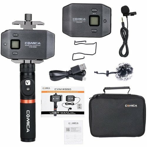 Comica Audio CVM-WS50A Wireless Lavalier Microphone System with ...